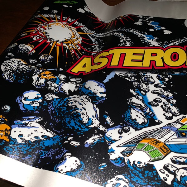 Asteroids Arcade 1up Cabinet Riser Graphic Decal Sticker - Etsy
