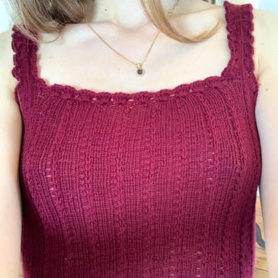 Knitting Pattern Sweater Square Neckline Vintage Feminine Fitted ...