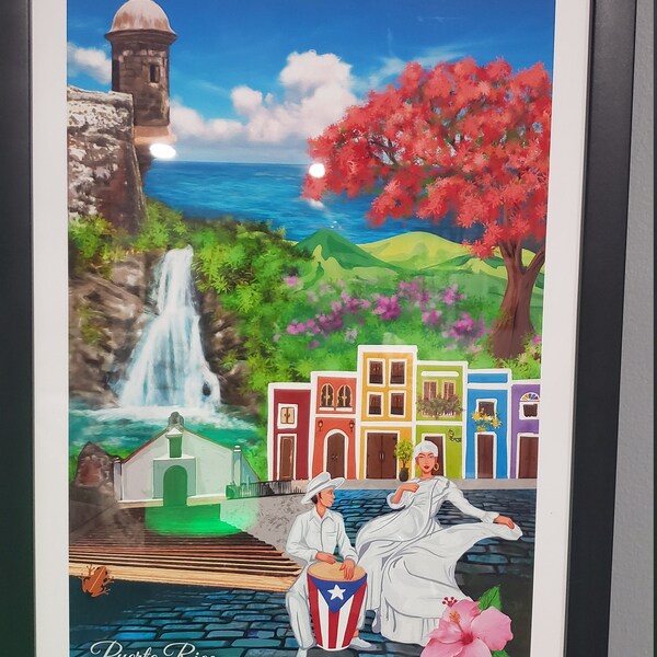 Puerto Rico Art Print: Island Collage, Caribbean Scenes Giclée - Etsy