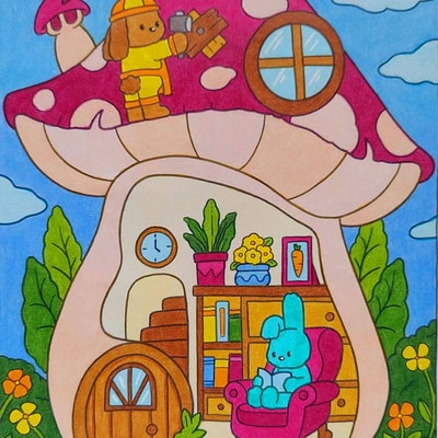 Pocket World: Miniature Worlds Coloring Book by Coco Wyo - Etsy