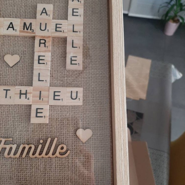 Tableau personnalisé Scrabble famille cadeau cadre - Etsy France