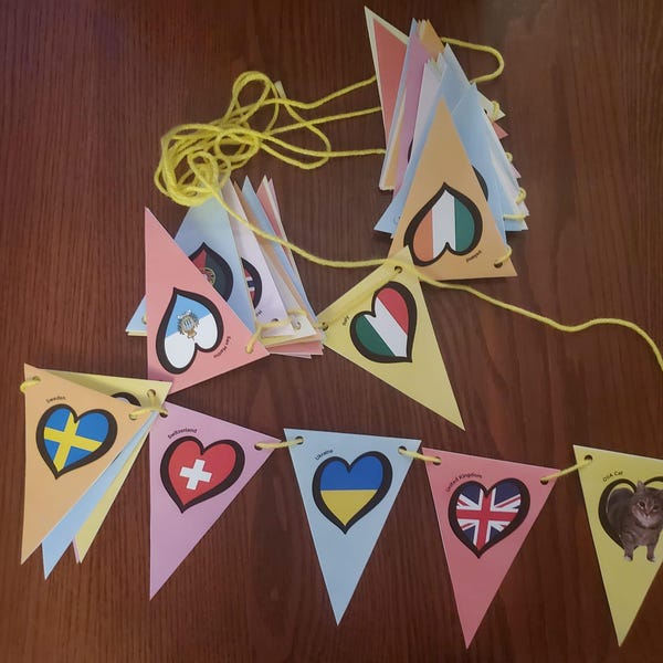 Europarty – 51 Country Flags, Eurovision Party Decoration, Ceiling and ...