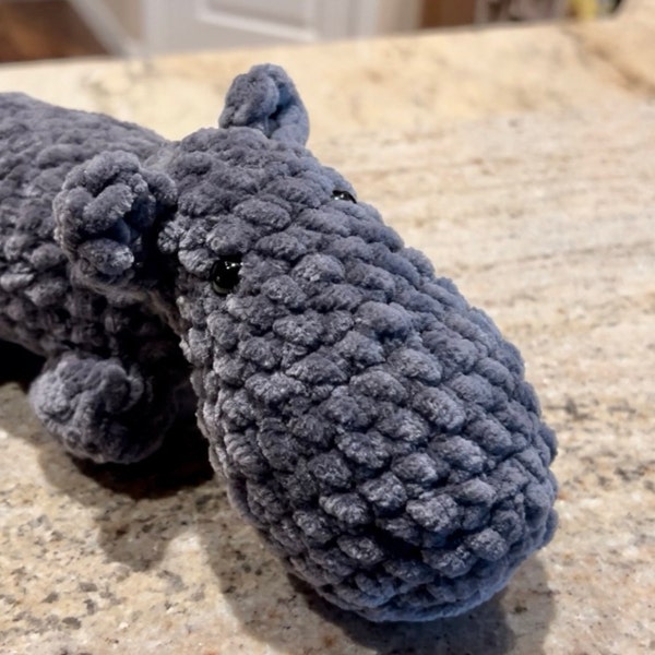 Hippo Crochet Pattern - Tiny Amigurumi Stuffed Animal Crochet Pattern ...