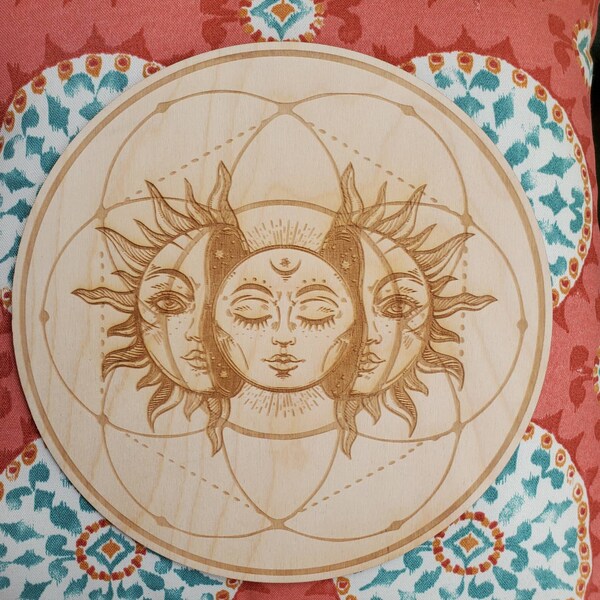 Sun and Moon Seed of Life Crystal Grid - Etsy