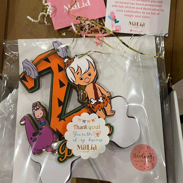 Bam Bam Flintstone Cake Topper/bam Bam Birthday/bam Bam Flintstones ...