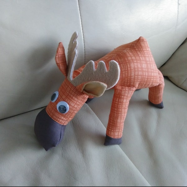 Moose Sewing Pattern, Reindeer, Caribou, Stuffed Animal Sewing Pattern ...