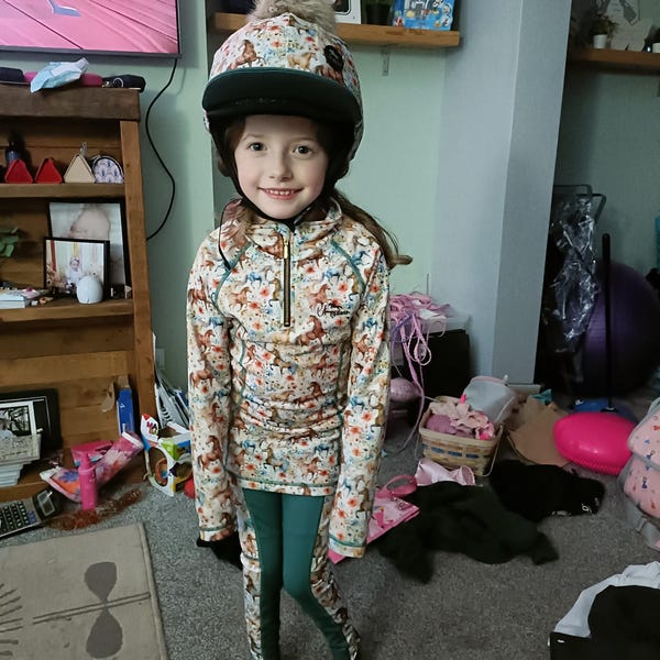 Equestrian Horse Riding Set Black Leopard Print Full Matchy Matchy for ...