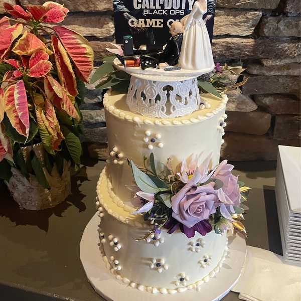 Funny Wedding Cake Topper Game Over Gamer Gaming Player Custom ...