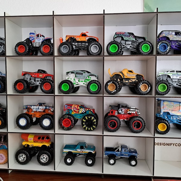OLD BLACK Monster Trucksdisplay Shelf,monster Truck Display Case|wall ...