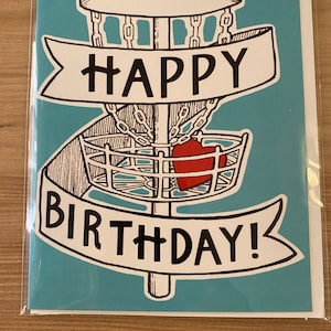 Disc Golf Birthday Card Frisbee Golf Birthday for Her, for Him, for ...