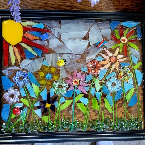 Transparent Amber Stained Glass Mosaic Tile Border Pieces - Etsy