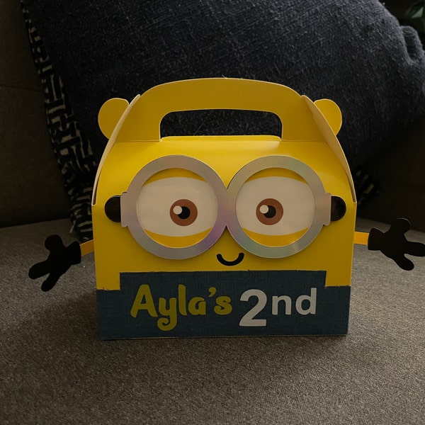 Minions Gable Box | Kids Party Bag | Birthday Gift Box | Party Favor ...
