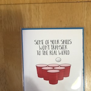 Graduation Card Funny, College Graduation Card, Congratulations Card ...