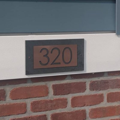 Modern Craftsman Bungalow, Home Address Plaque, House Numbers Sign ...