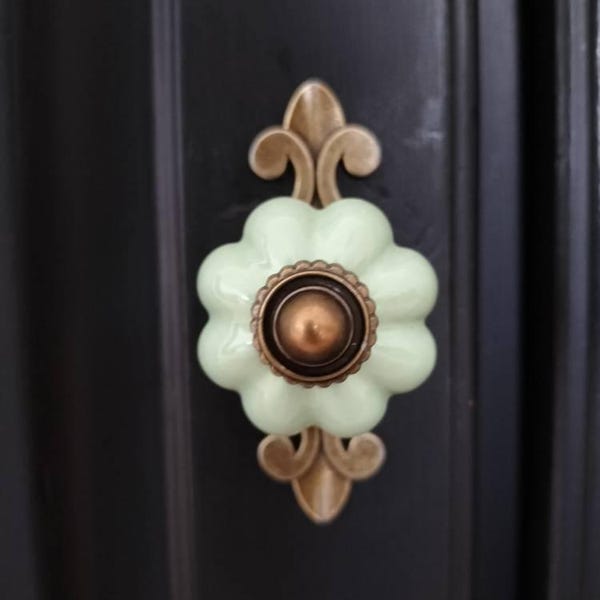 Woodland Animals Brass Cabinet Knobs, Solid Brass Animals Handles, Cupboard Knob, Bear Goat ...