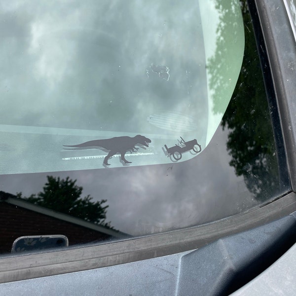 Tyrannosaurus Rex Windshield Chase Decal Wrangler Sticker T-rex ...