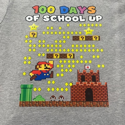 100 Days of School Mario DTF PRINT - Etsy