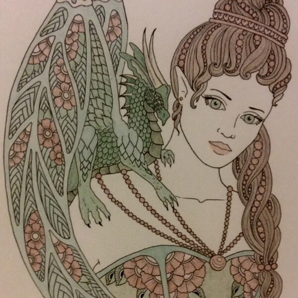 Fay Goddess - Fairy Tangles Printable Coloring Sheets Adult Digi ...