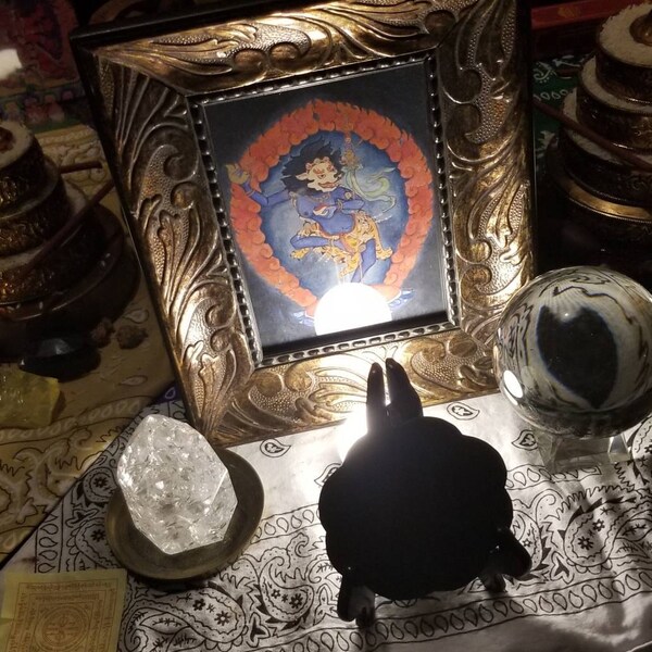 Fierce Blue Dakini Sky Dancer, With Purbha, the Magical Dagger, Dharma ...