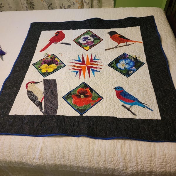 Red-bellied Woodpecker Fpp--backyard Birds Series--paper Piecing Quilt ...