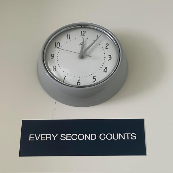 EVERY SECOND COUNTS - 12" X 4" Engraved Sign | as Featured in "the Bear ...