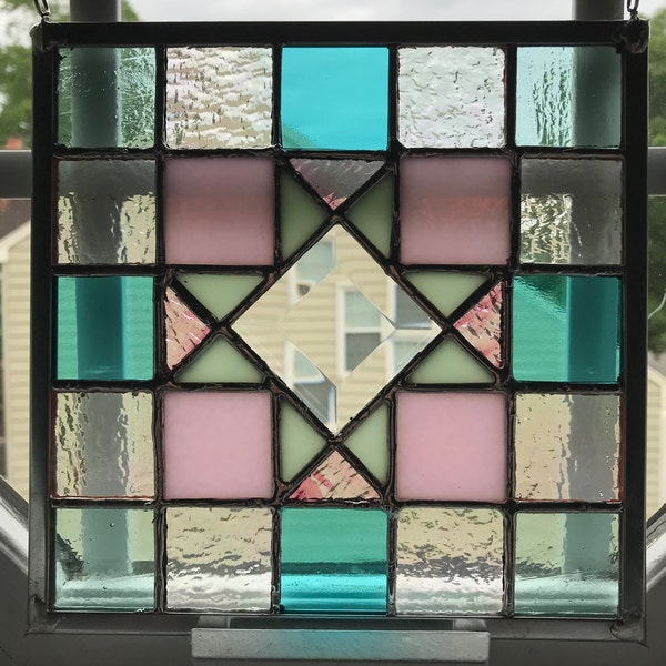 PATTERN • Geometric Quilted Square Stained Glass Pattern (works With ...