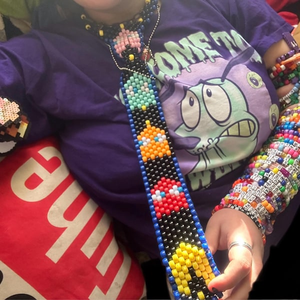 Custom Kandi Necktie - Beaded Necktie - Etsy
