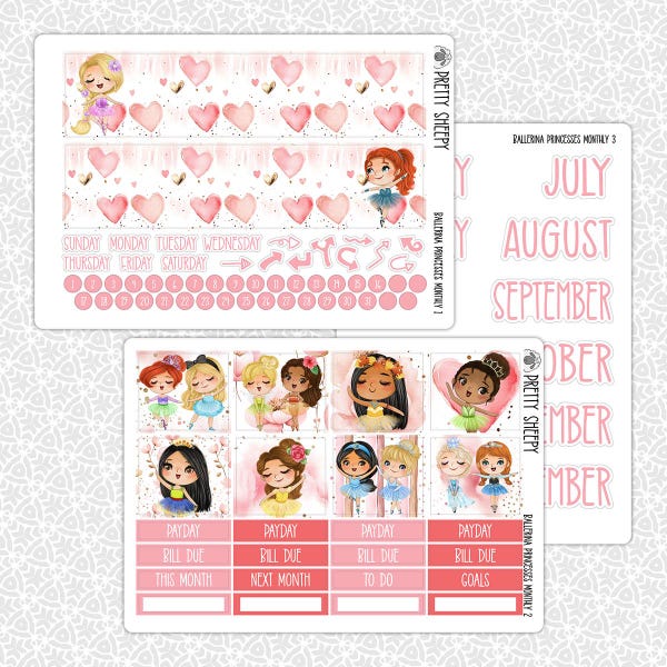 Cute Princess Inspiration Clipart PNG Set 1,PNG Files 300 Dpi. - Etsy