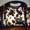 Brown Hair-on Goat Hide Saddle Bag, Women’s Shoulder Bag, Asymmetric ...