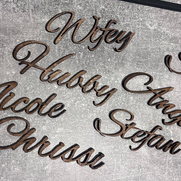 Small Wooden Name Tags for Napkins or Glasses - Wedding Decorations - Etsy
