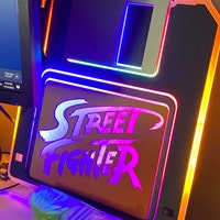 Street Fighter Led Lighted Floppy Disk Sign Retrogaming Play - Etsy