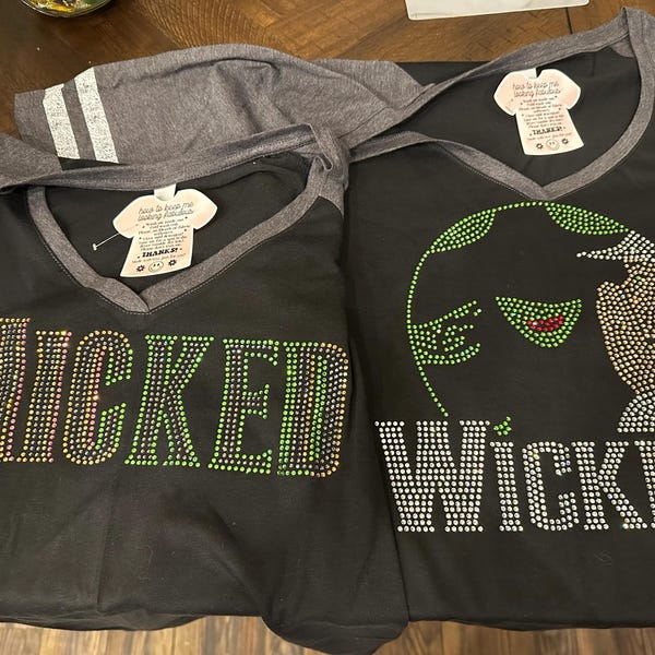 Wicked Broadway Musical Bling Luxury Rhinestone Shirt Custom Made ...
