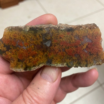 Natural Red and Orange Colours Plume and Laguna Banded Agate Rough Rock ...