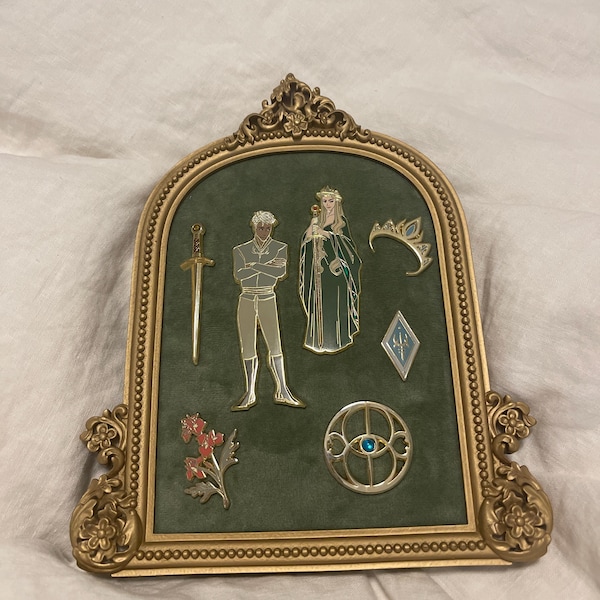 The Gilded Arch Pinboard Velvet Sage - Etsy