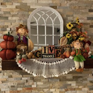 Wood Fall Blocks, Give Thanks Blocks, Give Thanks Sign, Home Decor ...