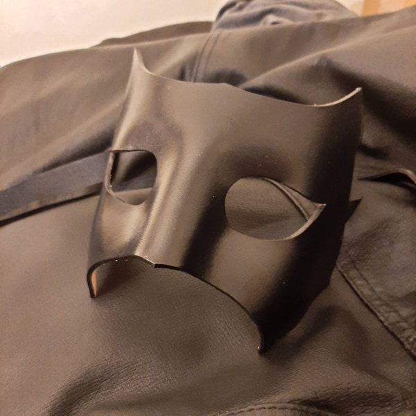 Mens Masquerade Mask - Black - Leather Mask - Halloween Mask ...