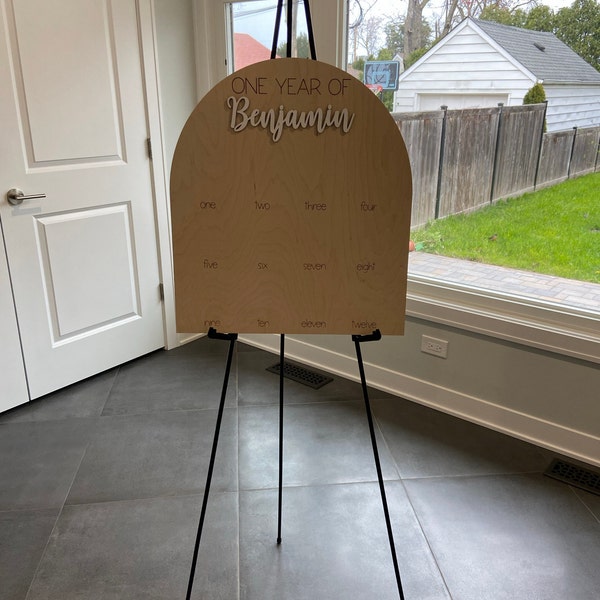 My First Year One Year of Photo Board Wooden Milestone Board 1st ...