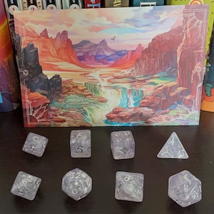 Pine Cone and Feather Wisps Dnd Dice Set, Polyhedral Dice, D&D Dice ...