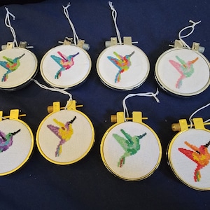 Hummingbird Small Cross Stitch Pattern, Hummingbird Mini Embroidery ...