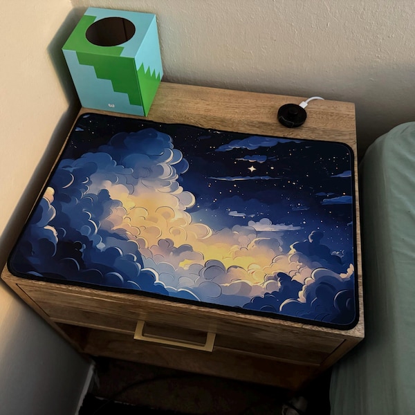 Lofi Cottagecore Desk Mat - Cozy and Aesthetic Library Scene With ...