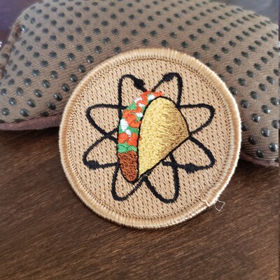 Atomic Taco Patch 2 Inch Diameter Embroidered Patch - Etsy