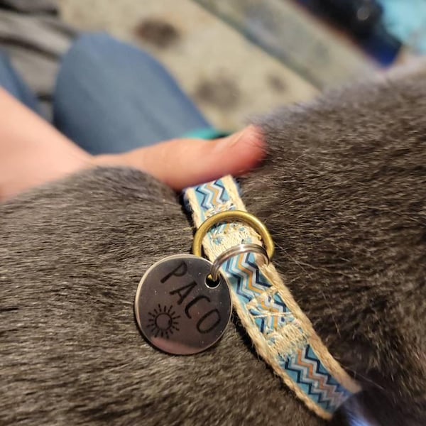 Custom Dog Collar With Name ID Tag, Dog Collar, Personalized Dog Collar ...