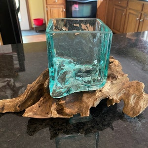 Molten Glass & Gamal Root Patterned Flower Vase - Etsy