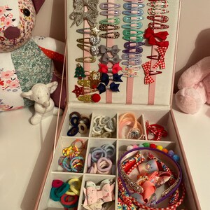 Girl's Hair Accessory Storage Box, Hair Clip Holder, Accessory ...