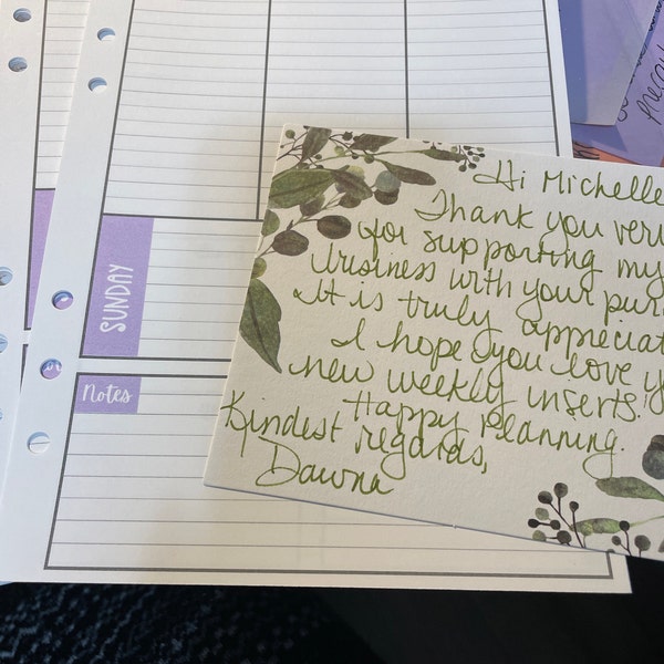 Undated Hourly Planner Inserts for Classic 9 Disc Planners Monday to ...