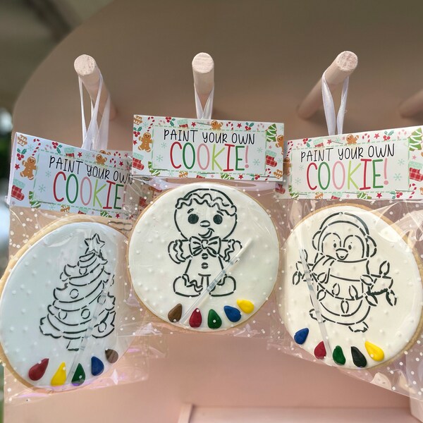 Christmas PYO Cookie Treat Bag Topper/ Printable Treat Bag Toppers ...