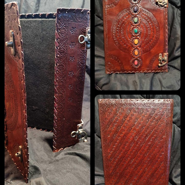 Plain Brown3/4 Leather Ring Binder Folder Handmade Leather Folder ...