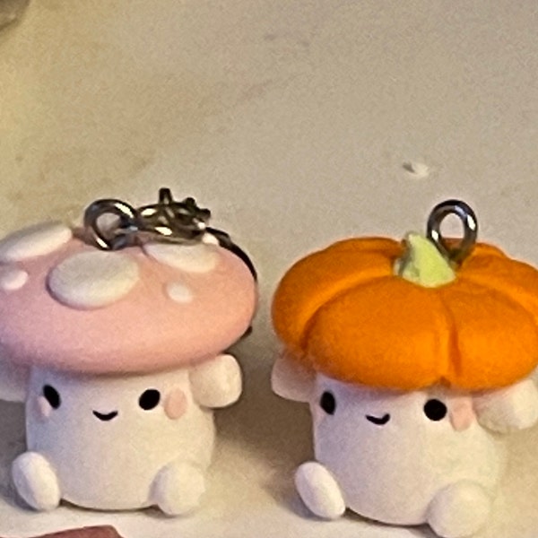 Pumpkin Patch Mushroom, Toadstool Sculpture, Figurine, Handmade ...