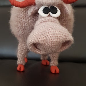 0031 Crochet Pattern Realistic Bull. Red Flame Bull and - Etsy