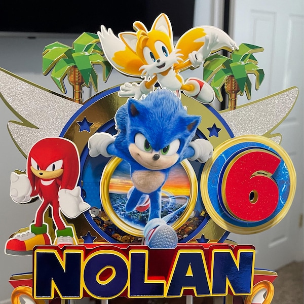 3D Sonic Cake Topper With Lights - Etsy
